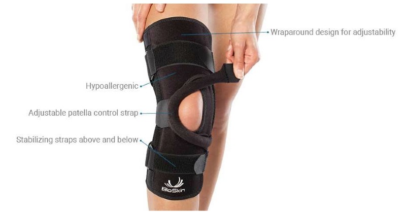 BioSkin Q Brace Wraparound Knee Support - KneeSupports.com